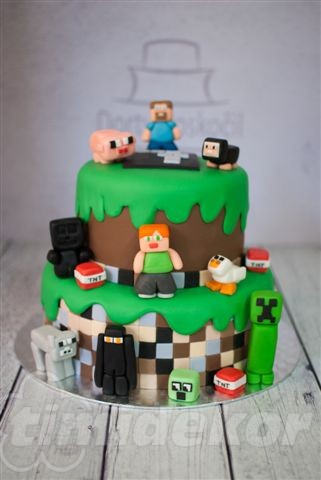 Minecraft narozeninový dort - Timidekor