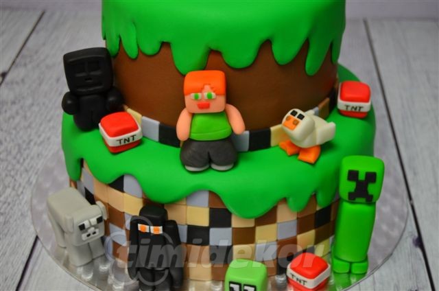 Minecraft narozeninový dort - Timidekor